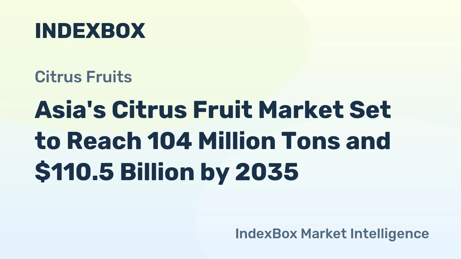Asia's Citrus Fruit Market Set to Reach 104 Million Tons and $110.5 Billion by 2035