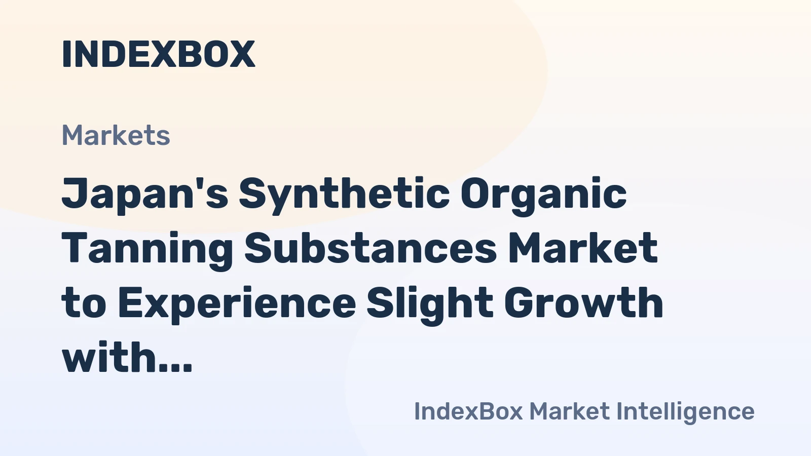 Japan's Synthetic Organic Tanning Substances Market to Experience Slight Growth with +0.4% CAGR