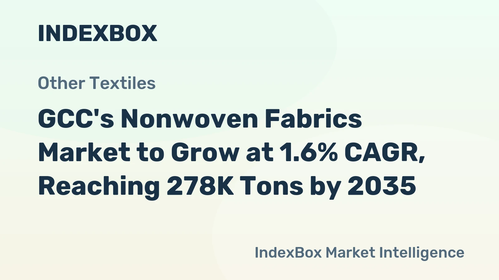 GCC's Nonwoven Fabrics Market to Grow at 1.6% CAGR, Reaching 278K Tons by 2035