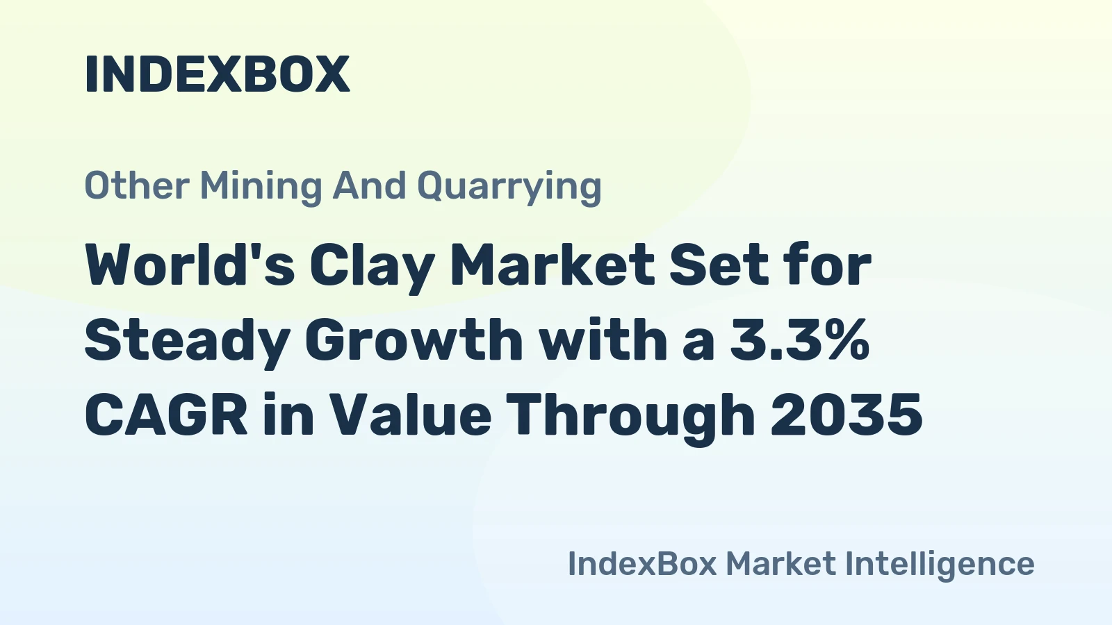 World's Clay Market Set for Steady Growth with a 3.3% CAGR in Value Through 2035