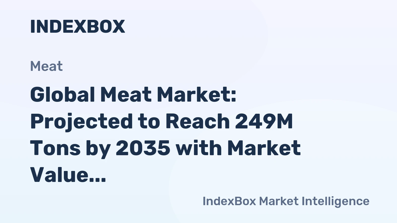 Global Meat Market: Projected to Reach 249M Tons by 2035 with Market Value of $1,301.6B