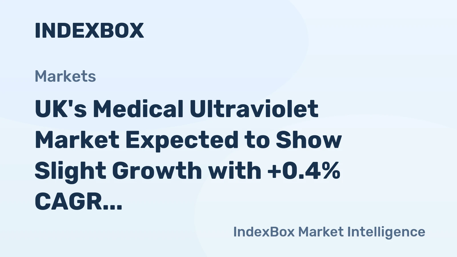 UK's Medical Ultraviolet Market Expected to Show Slight Growth with +0.4% CAGR from 2024-2035
