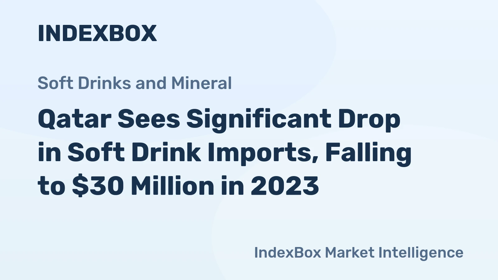 Qatar Sees Significant Drop in Soft Drink Imports, Falling to $30 Million in 2023