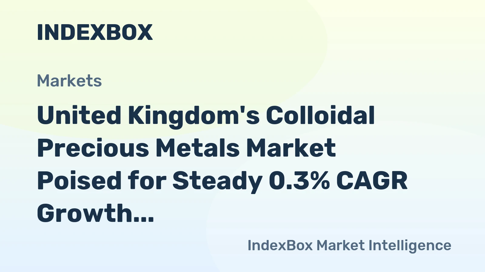 United Kingdom's Colloidal Precious Metals Market Poised for Steady 0.3% CAGR Growth Through 2035
