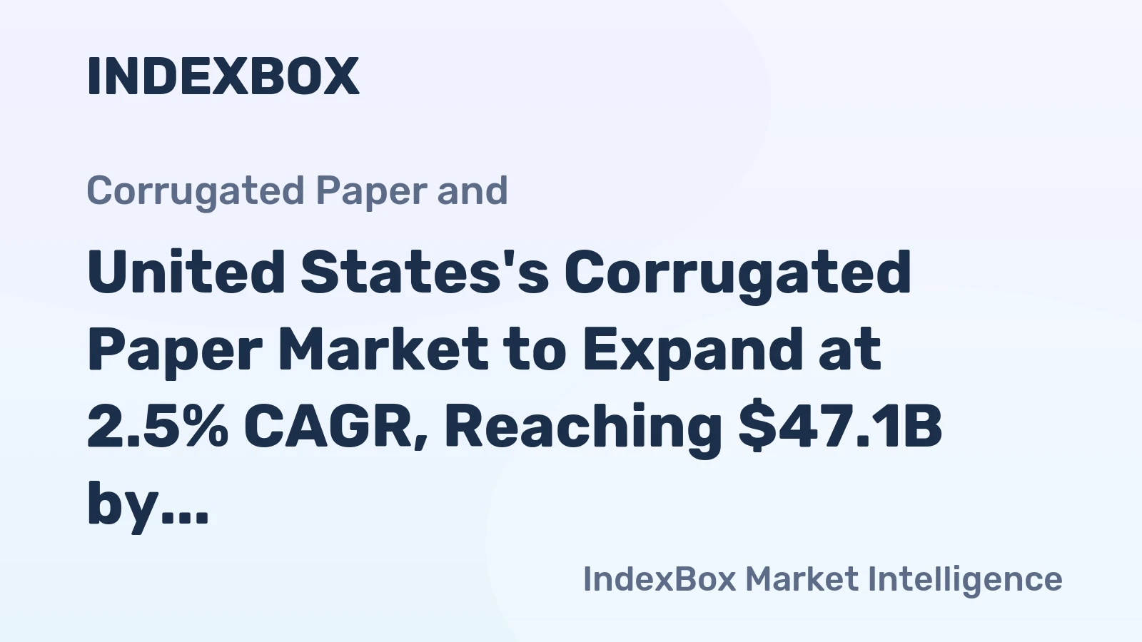 United States's Corrugated Paper Market to Expand at 2.5% CAGR, Reaching $47.1B by 2035