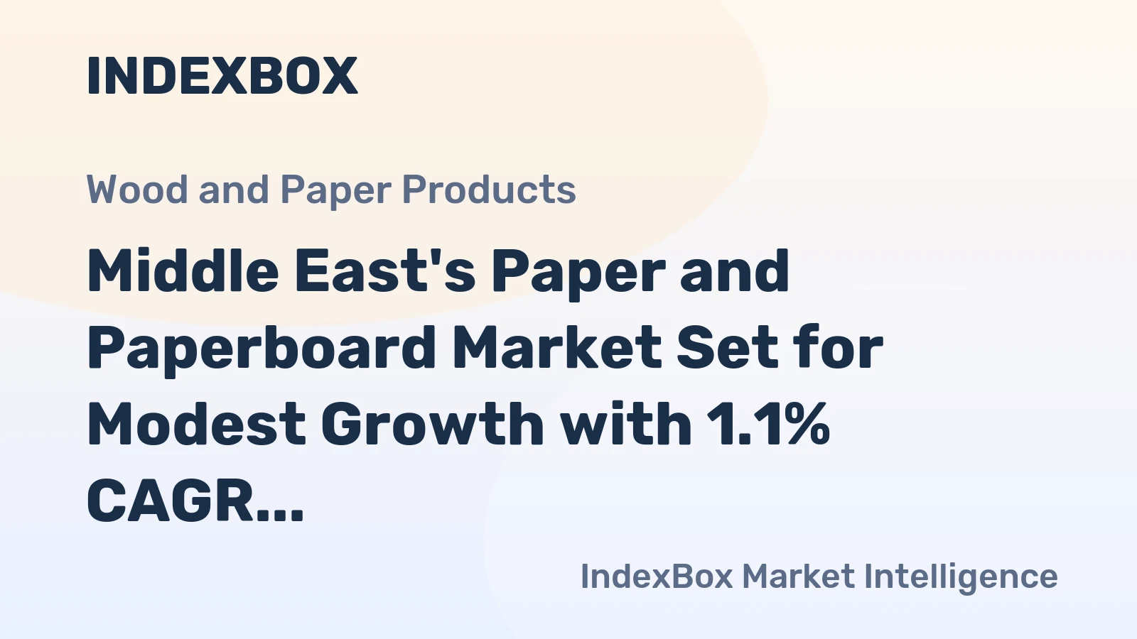 Middle East's Paper and Paperboard Market Set for Modest Growth with 1.1% CAGR Through 2035