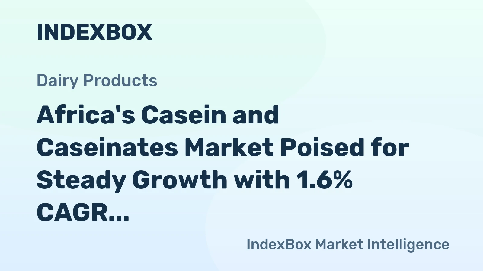 Africa's Casein and Caseinates Market Poised for Steady Growth with 1.6% CAGR Through 2035