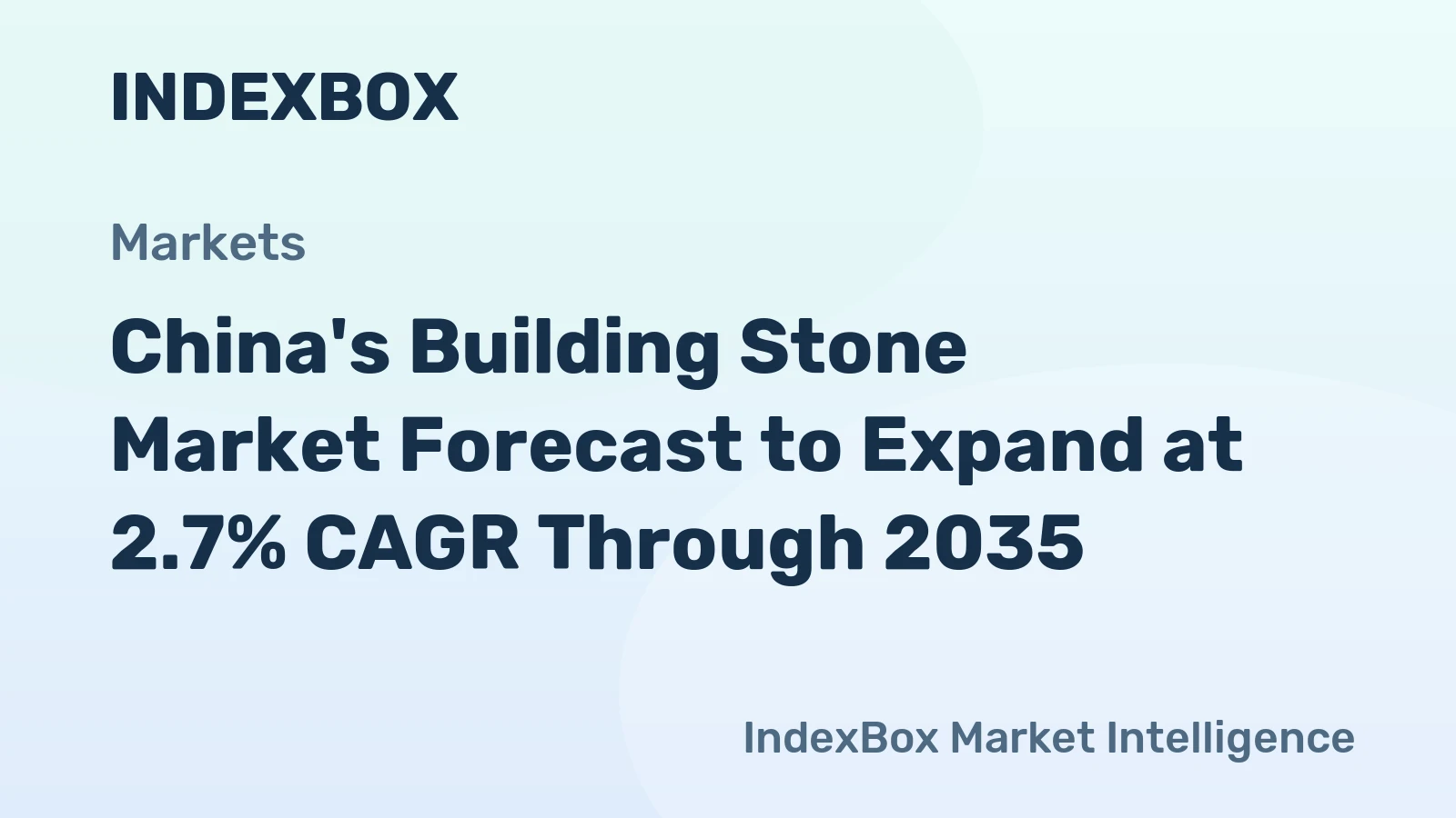 China's Building Stone Market Forecast to Expand at 2.7% CAGR Through 2035