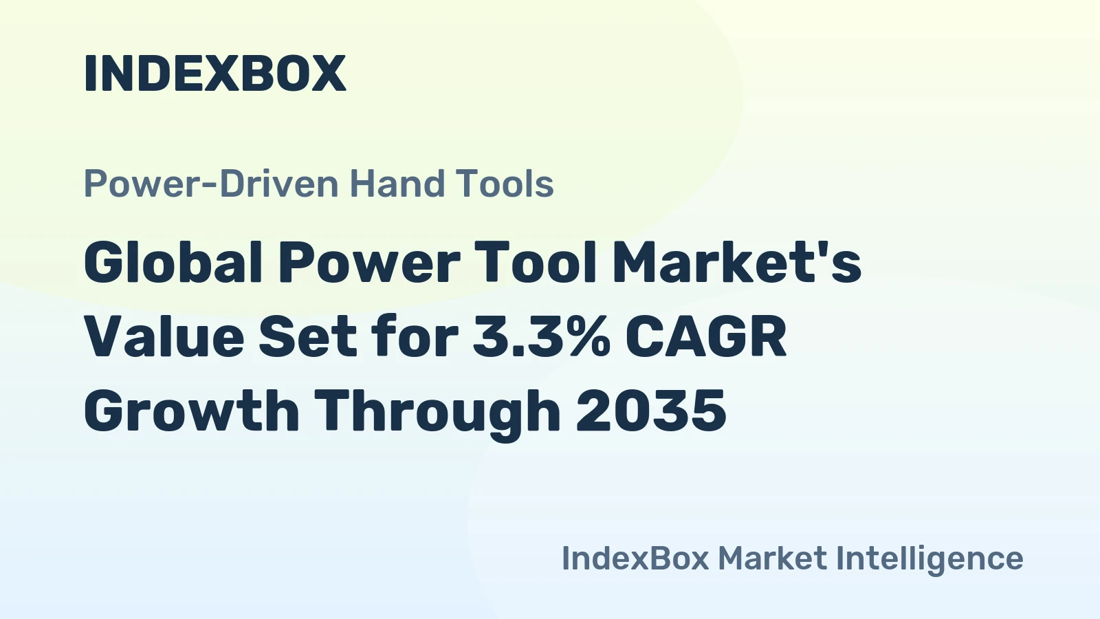 Global Power Tool Market's Value Set for 3.3% CAGR Growth Through 2035