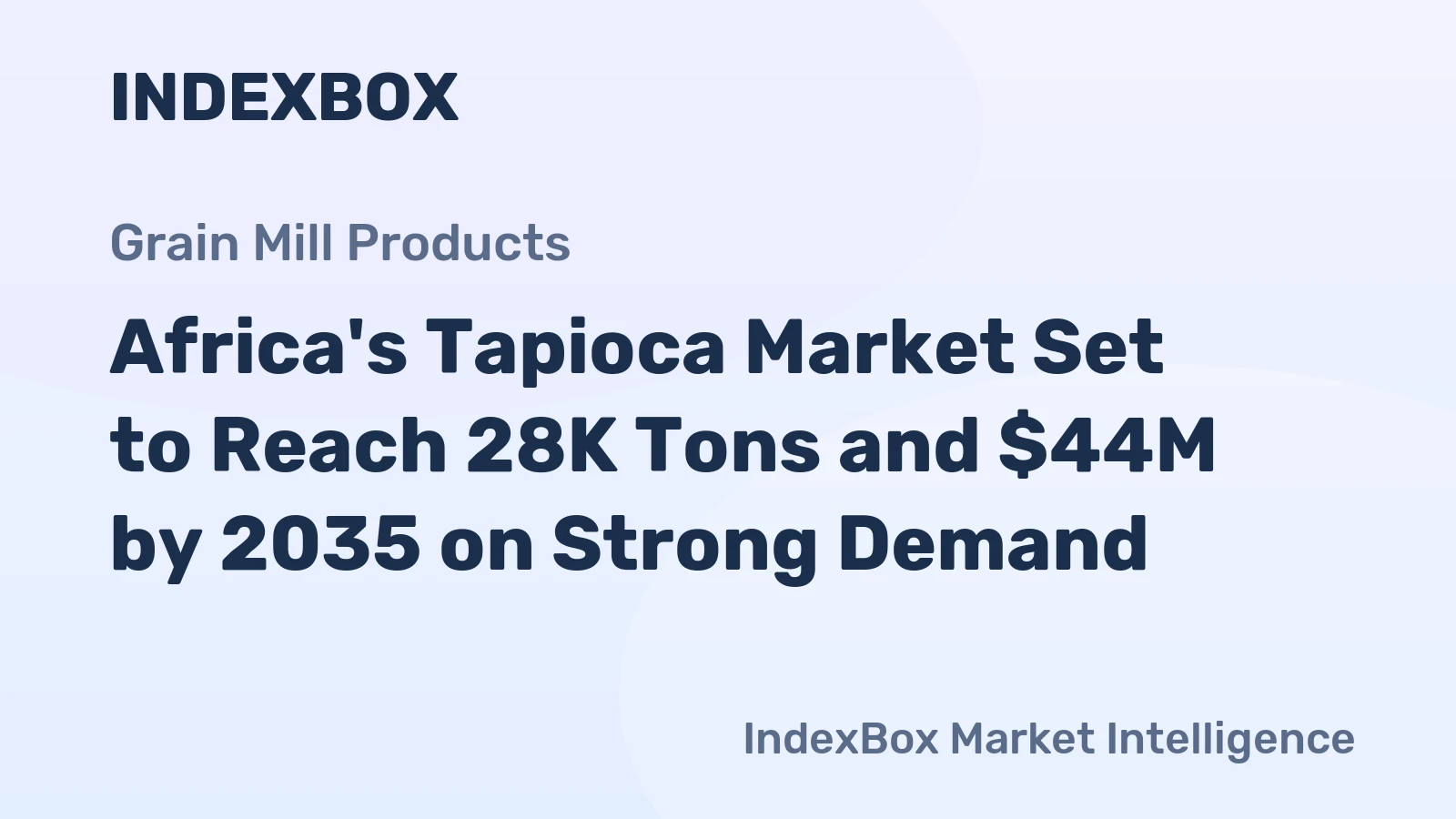 Africa's Tapioca Market Set to Reach 28K Tons and $44M by 2035 on Strong Demand