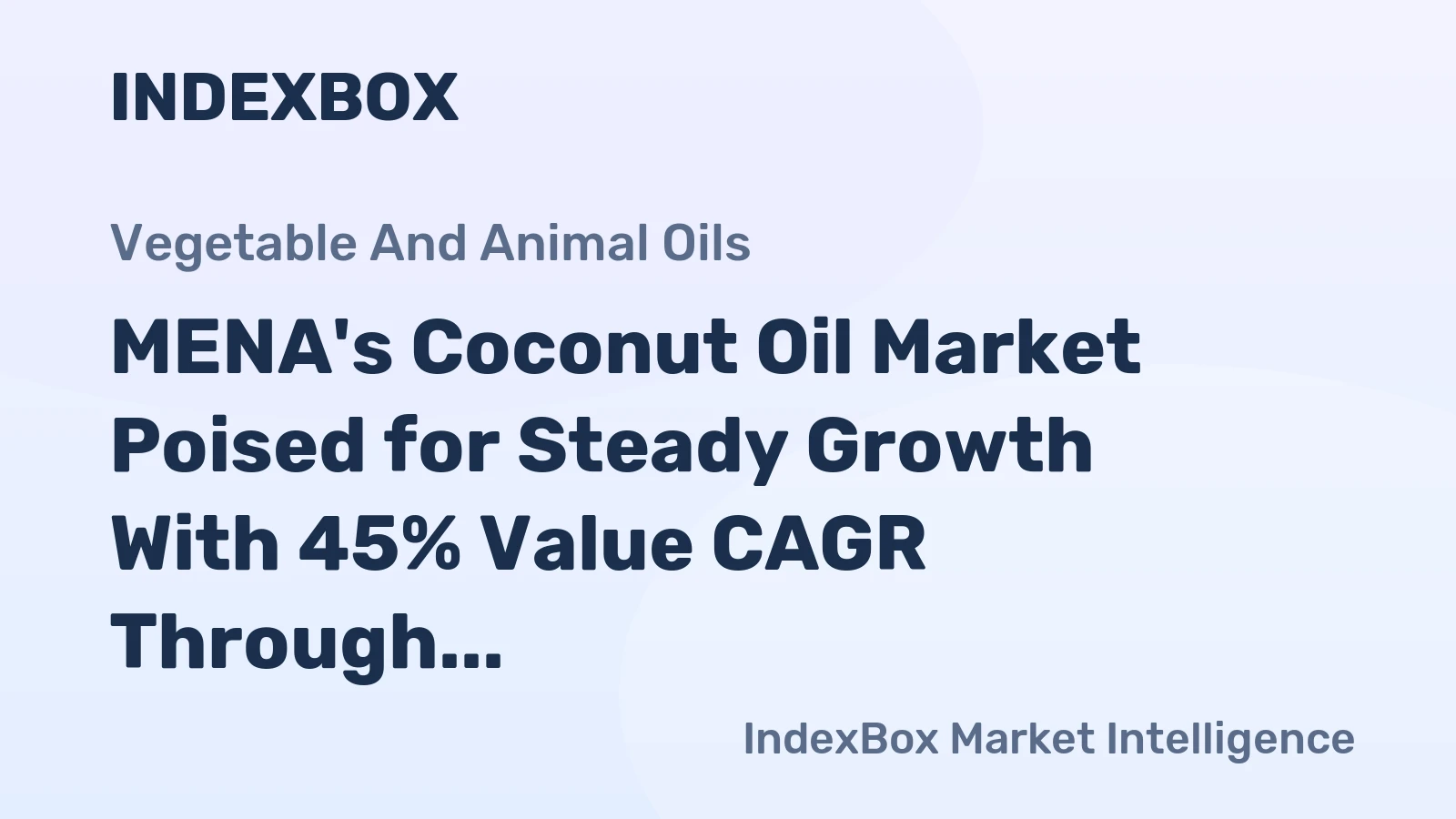 MENA's Coconut Oil Market Poised for Steady Growth With 45% Value CAGR Through 2035