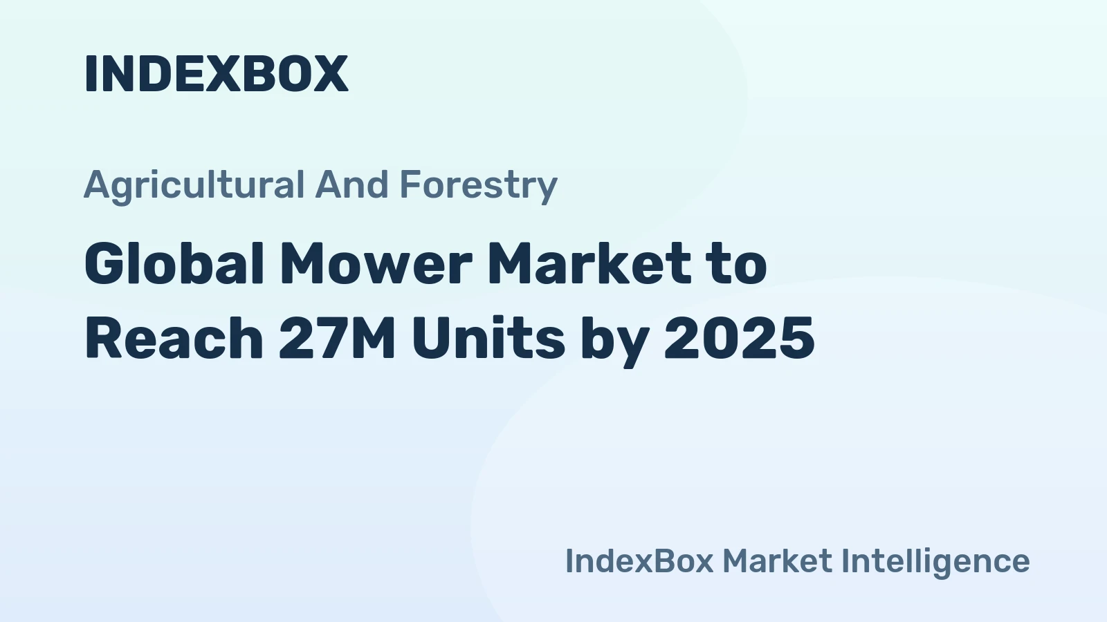 Global Mower Market to Reach 27M Units by 2025