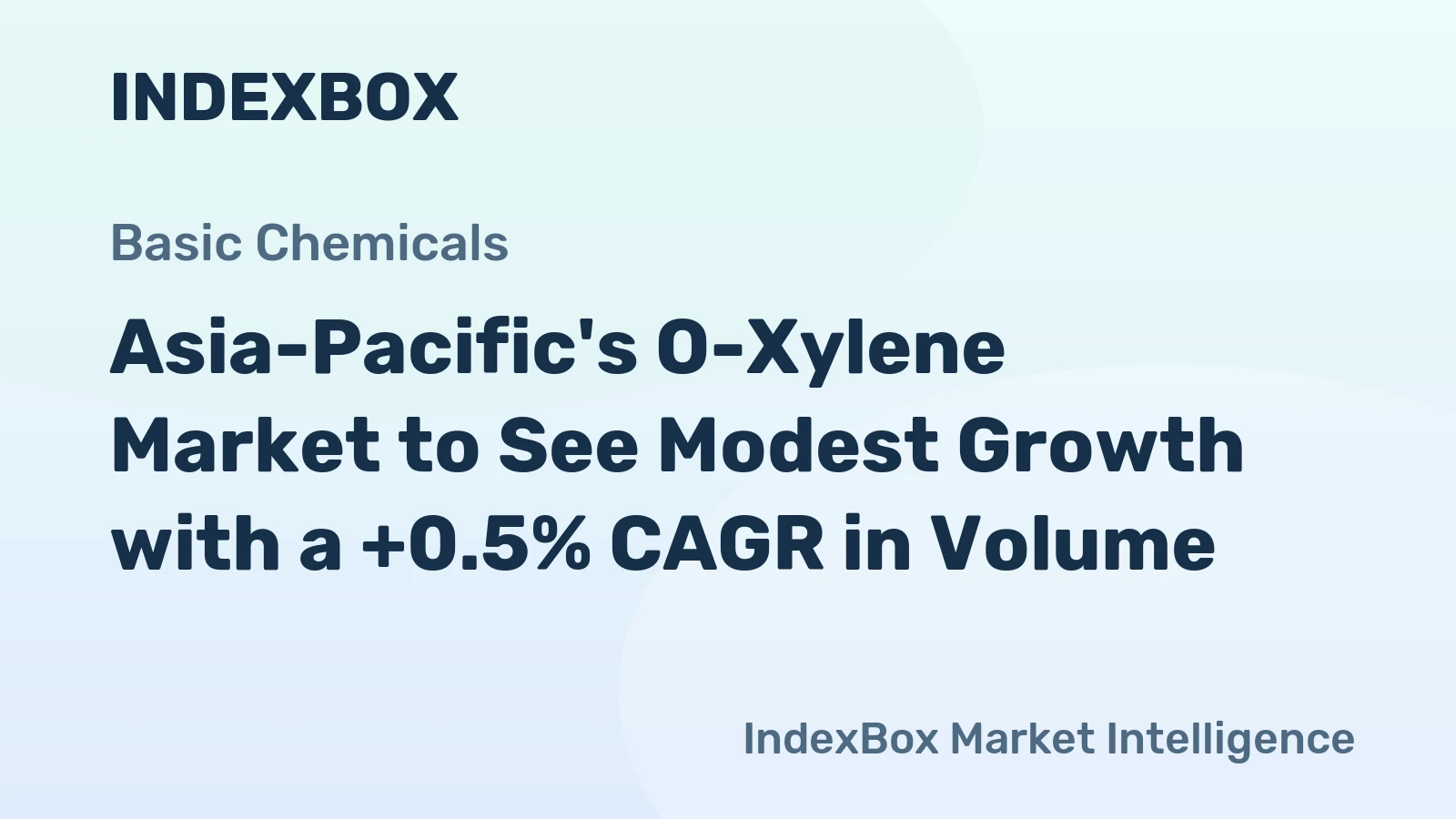 Asia-Pacific's O-Xylene Market to See Modest Growth with a +0.5% CAGR in Volume