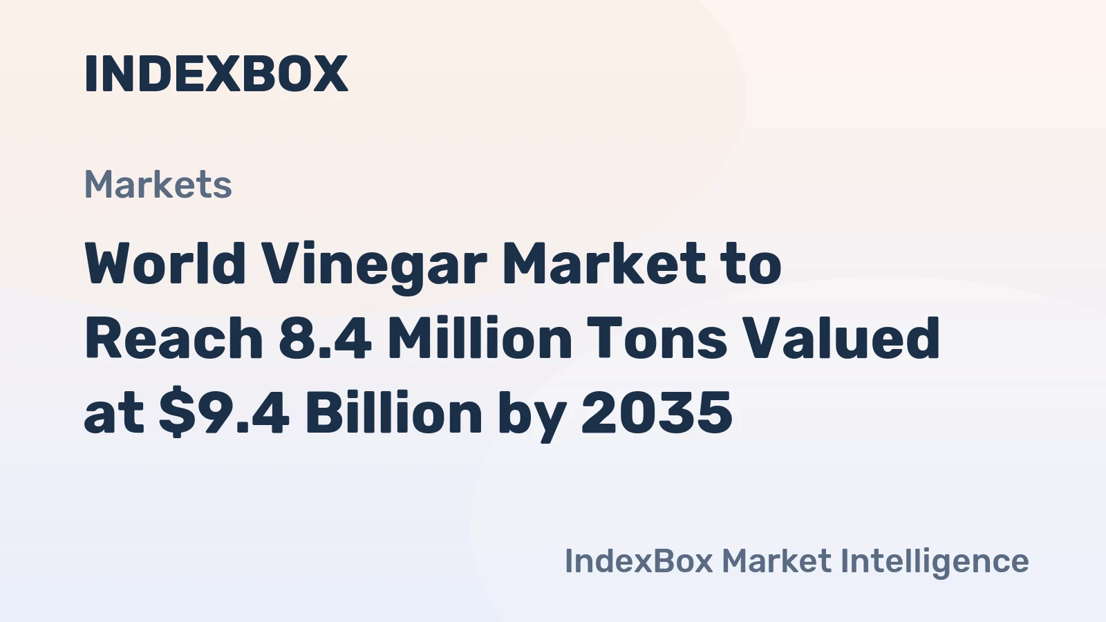 World Vinegar Market to Reach 8.4 Million Tons Valued at $9.4 Billion by 2035