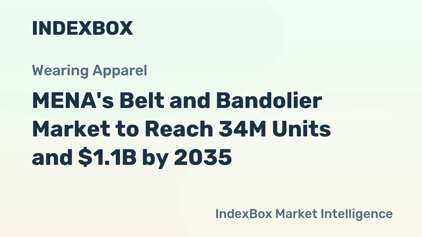MENA's Belt and Bandolier Market to Reach 34M Units and $1.1B by 2035