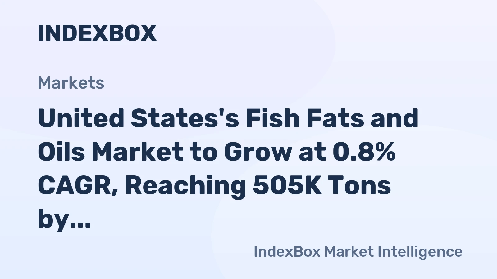 United States's Fish Fats and Oils Market to Grow at 0.8% CAGR, Reaching 505K Tons by 2035