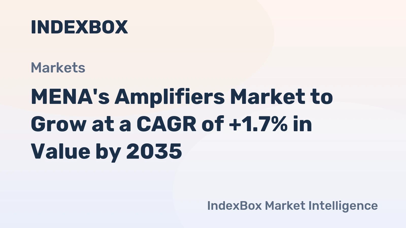 MENA's Amplifiers Market to Grow at a CAGR of +1.7% in Value by 2035