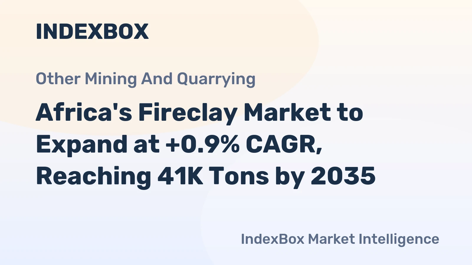 Africa's Fireclay Market to Expand at +0.9% CAGR, Reaching 41K Tons by 2035