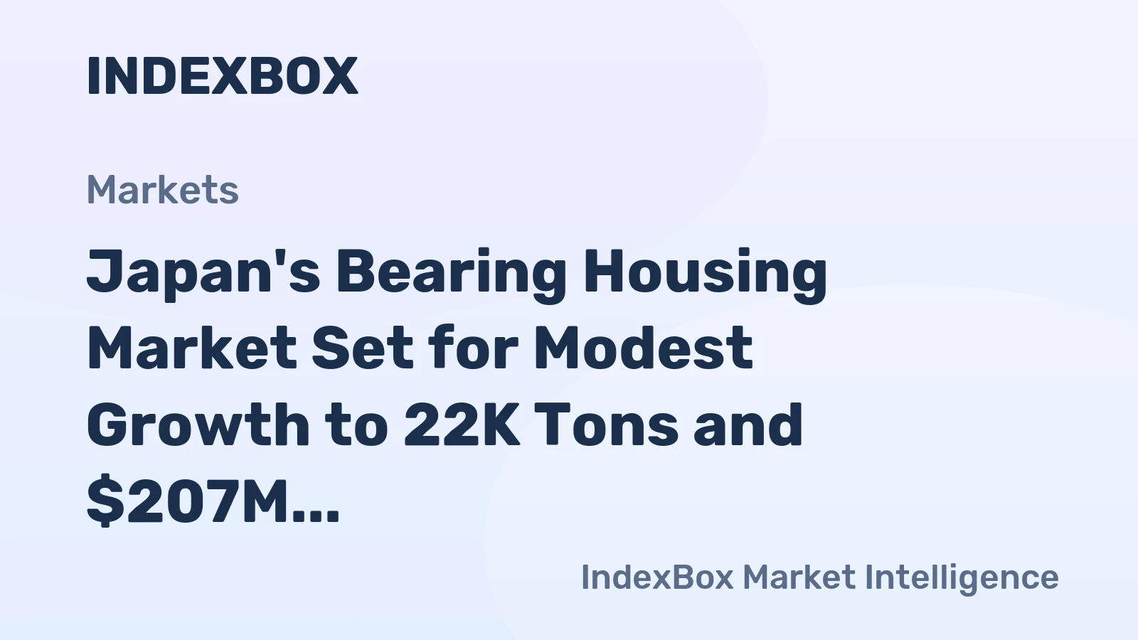 Japan's Bearing Housing Market Set for Modest Growth to 22K Tons and $207M by 2035