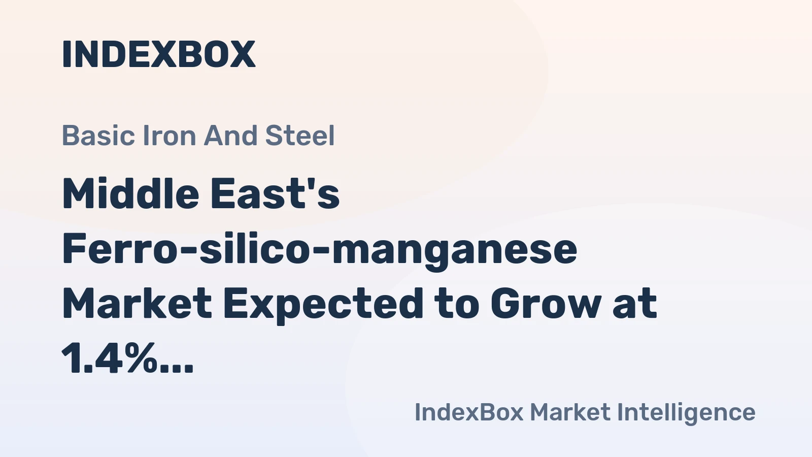 Middle East's Ferro-silico-manganese Market Expected to Grow at 1.4% CAGR Over Next Decade