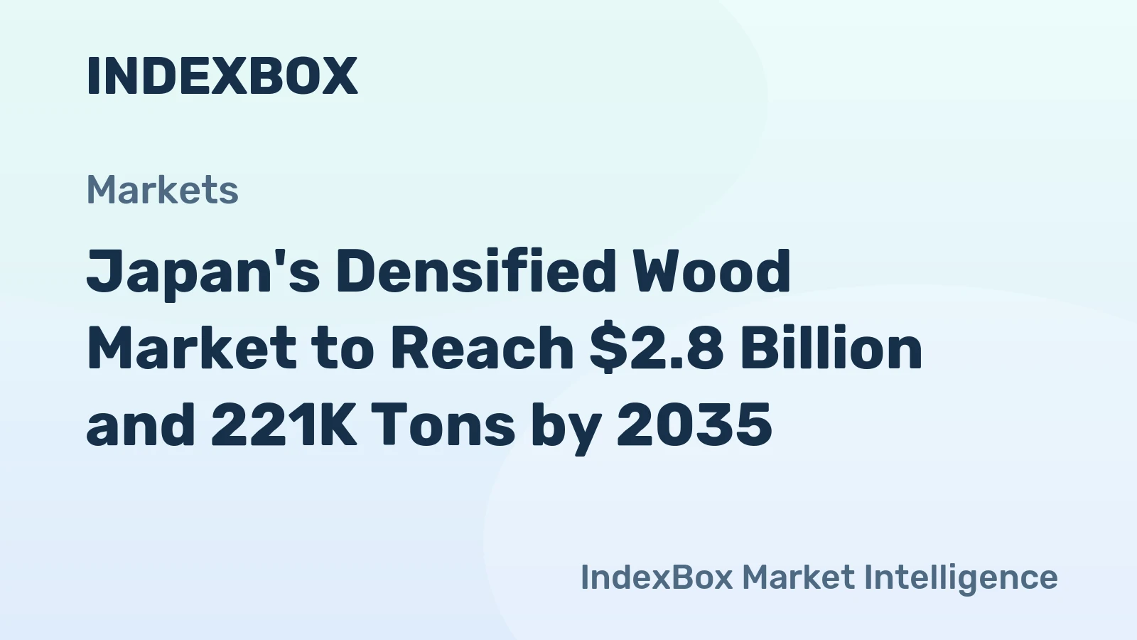 Japan's Densified Wood Market to Reach $2.8 Billion and 221K Tons by 2035