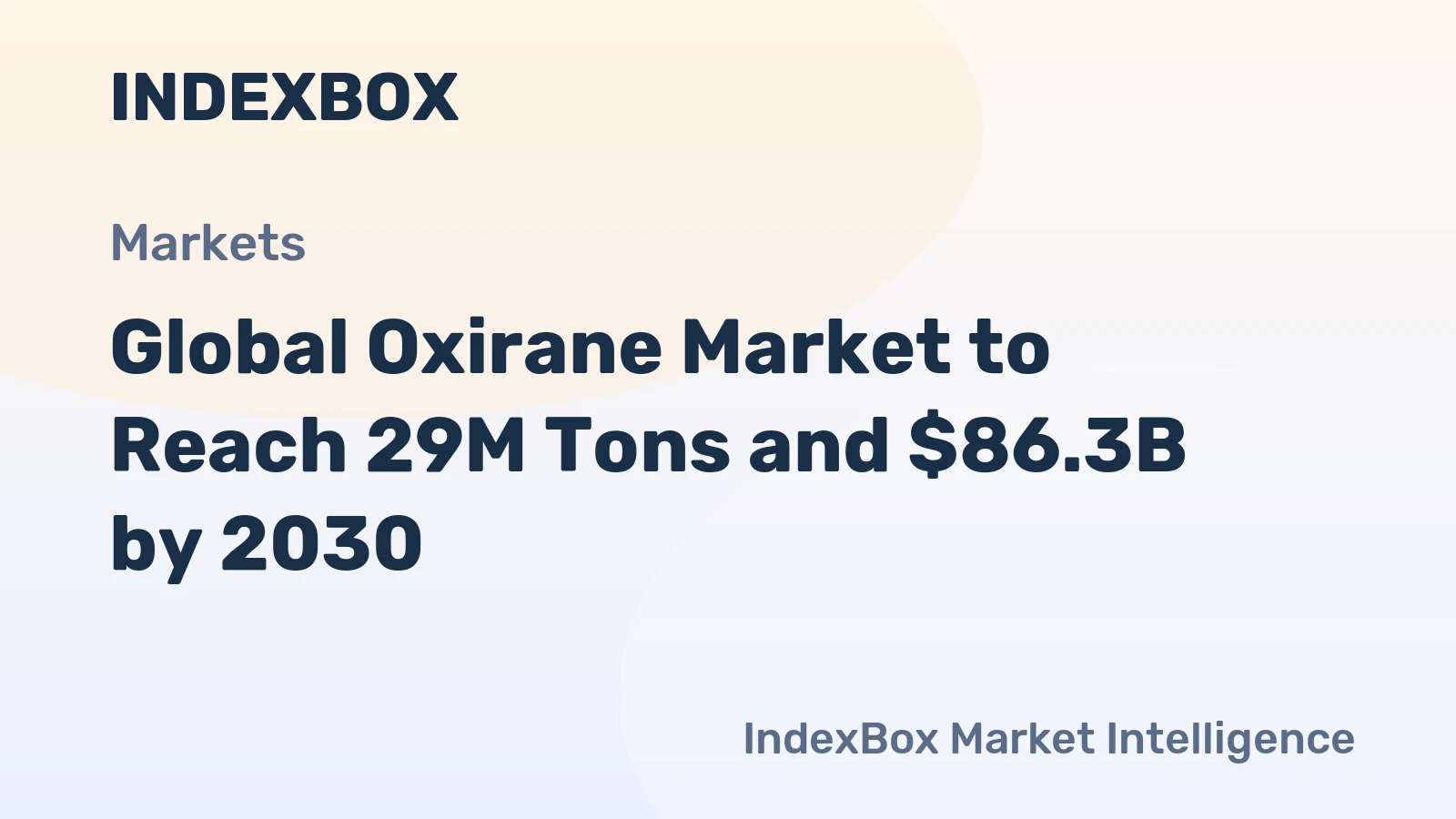 Global Oxirane Market to Reach 29M Tons and $86.3B by 2030