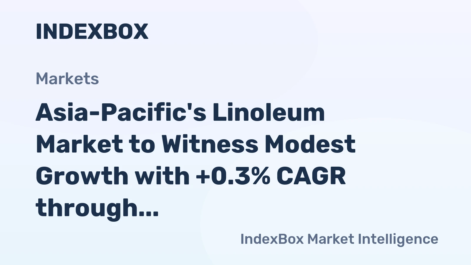 Asia-Pacific's Linoleum Market to Witness Modest Growth with +0.3% CAGR through 2035
