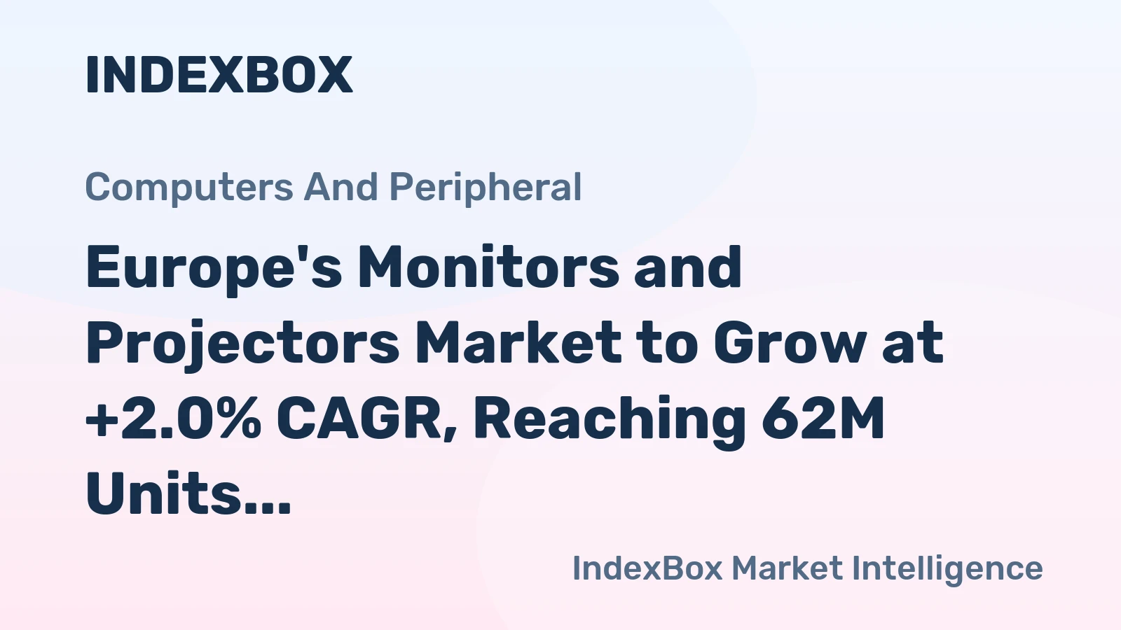 Europe's Monitors and Projectors Market to Grow at +2.0% CAGR, Reaching 62M Units by 2035