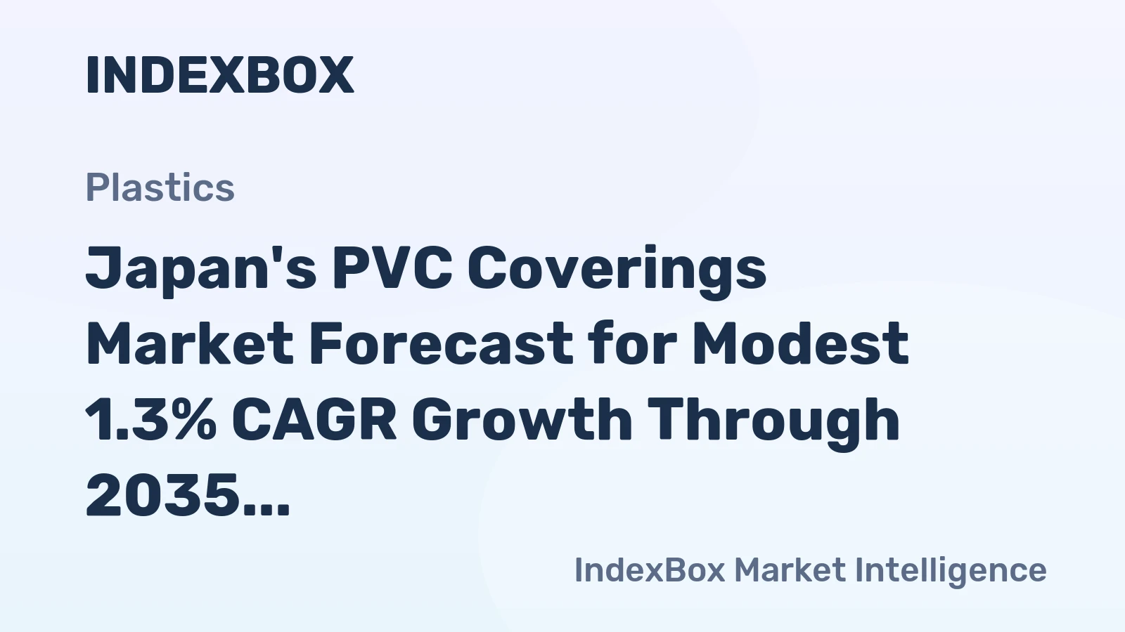 Japan's PVC Coverings Market Forecast for Modest 1.3% CAGR Growth Through 2035