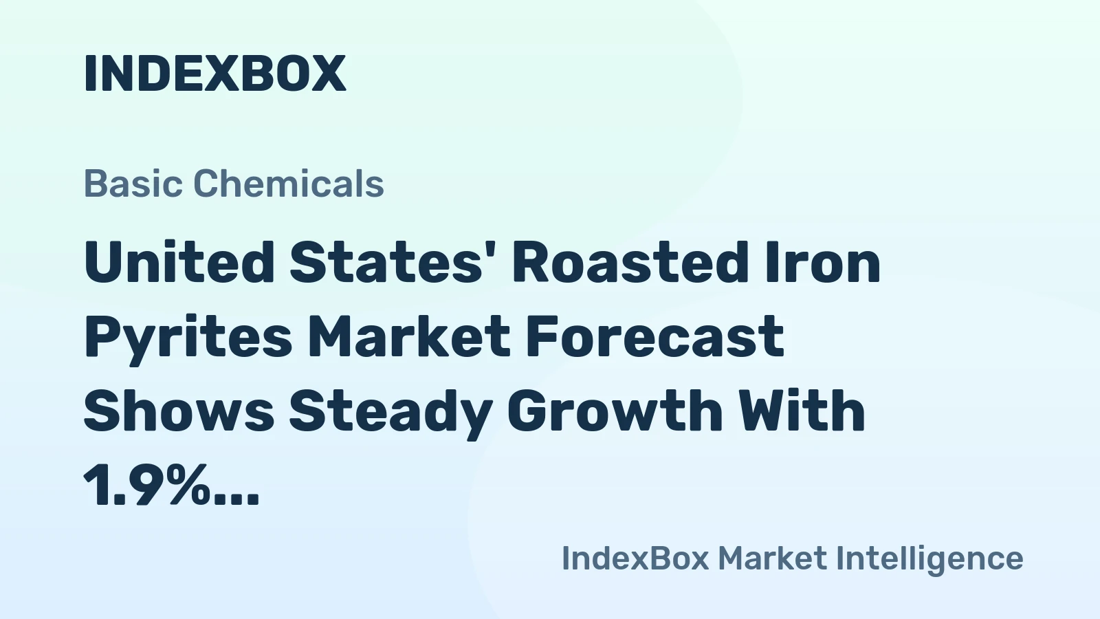 United States' Roasted Iron Pyrites Market Forecast Shows Steady Growth With 1.9% CAGR in Value