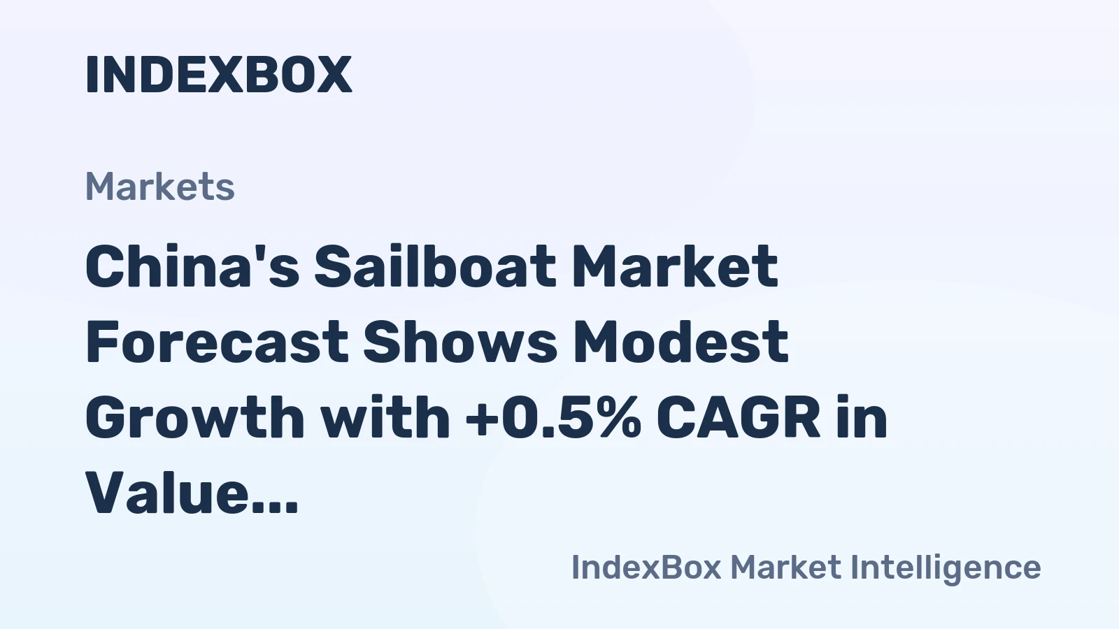 China's Sailboat Market Forecast Shows Modest Growth with +0.5% CAGR in Value Through 2035