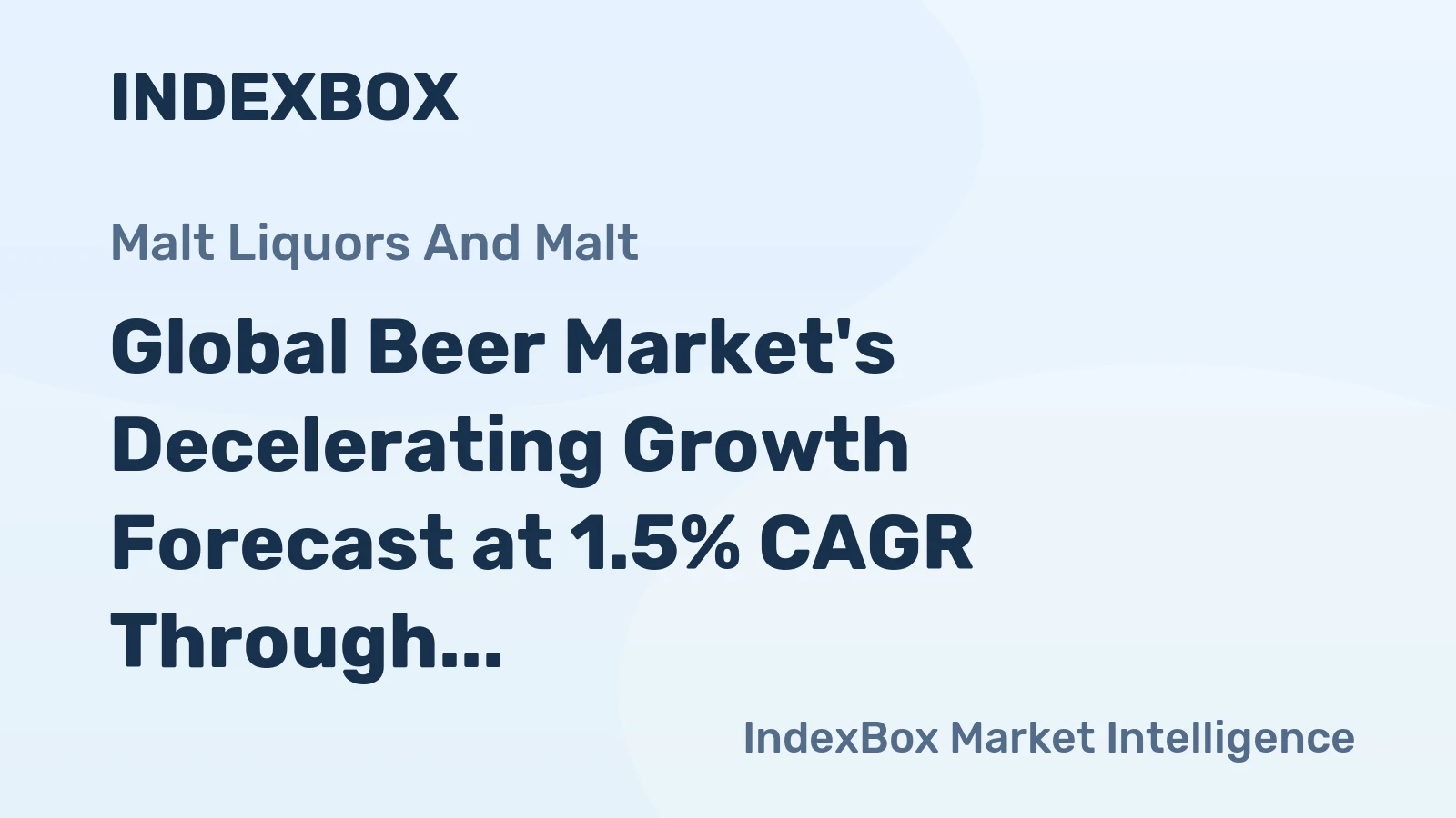 Global Beer Market's Decelerating Growth Forecast at 1.5% CAGR Through 2035