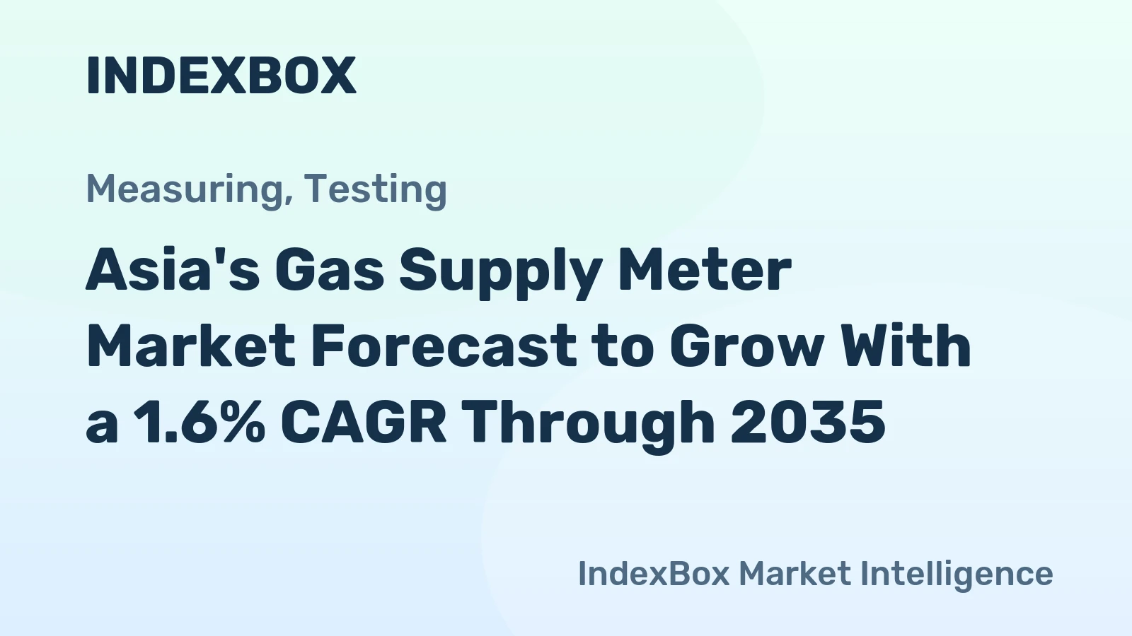 Asia's Gas Supply Meter Market Forecast to Grow With a 1.6% CAGR Through 2035