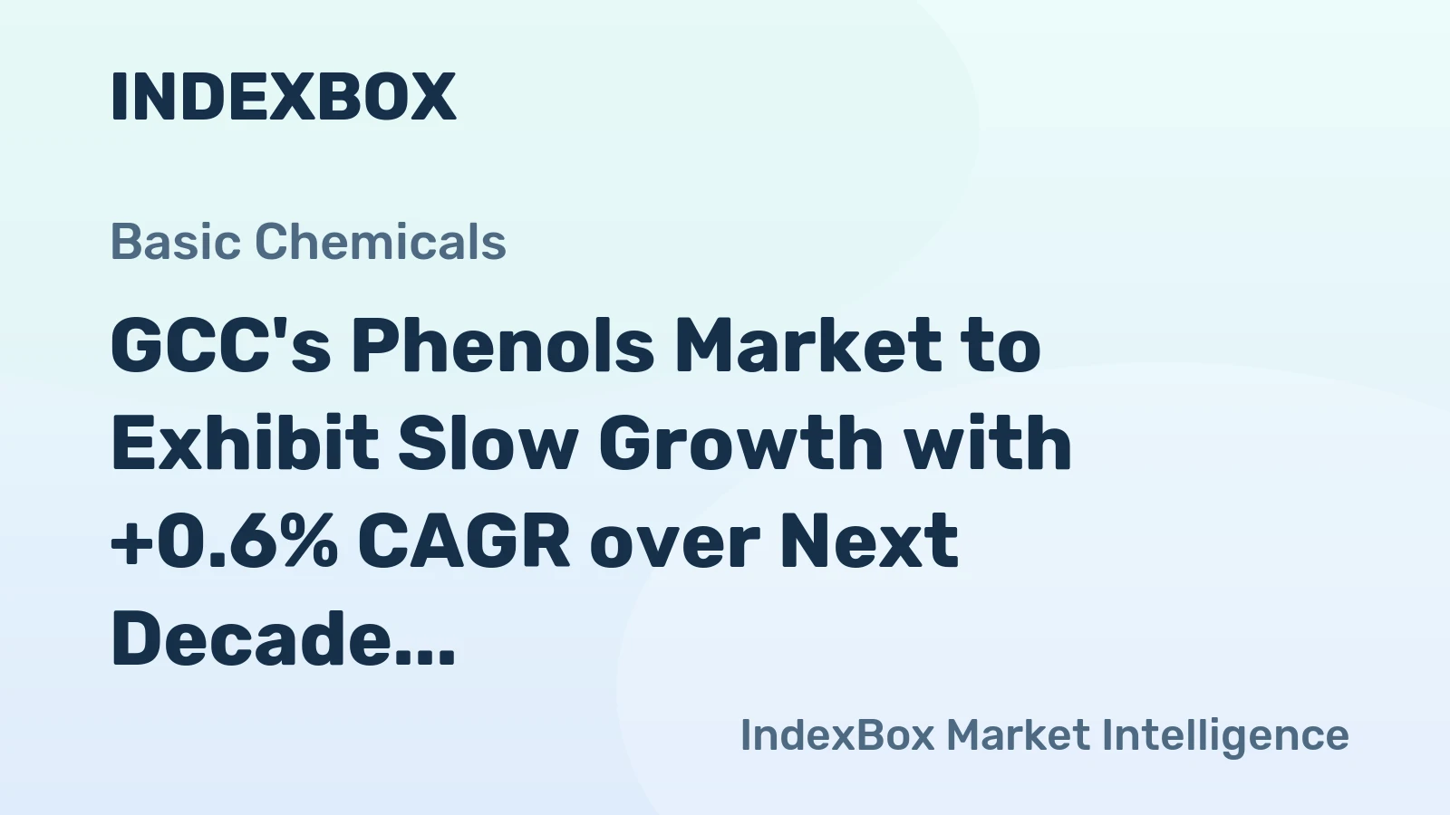 GCC's Phenols Market to Exhibit Slow Growth with +0.6% CAGR over Next Decade
