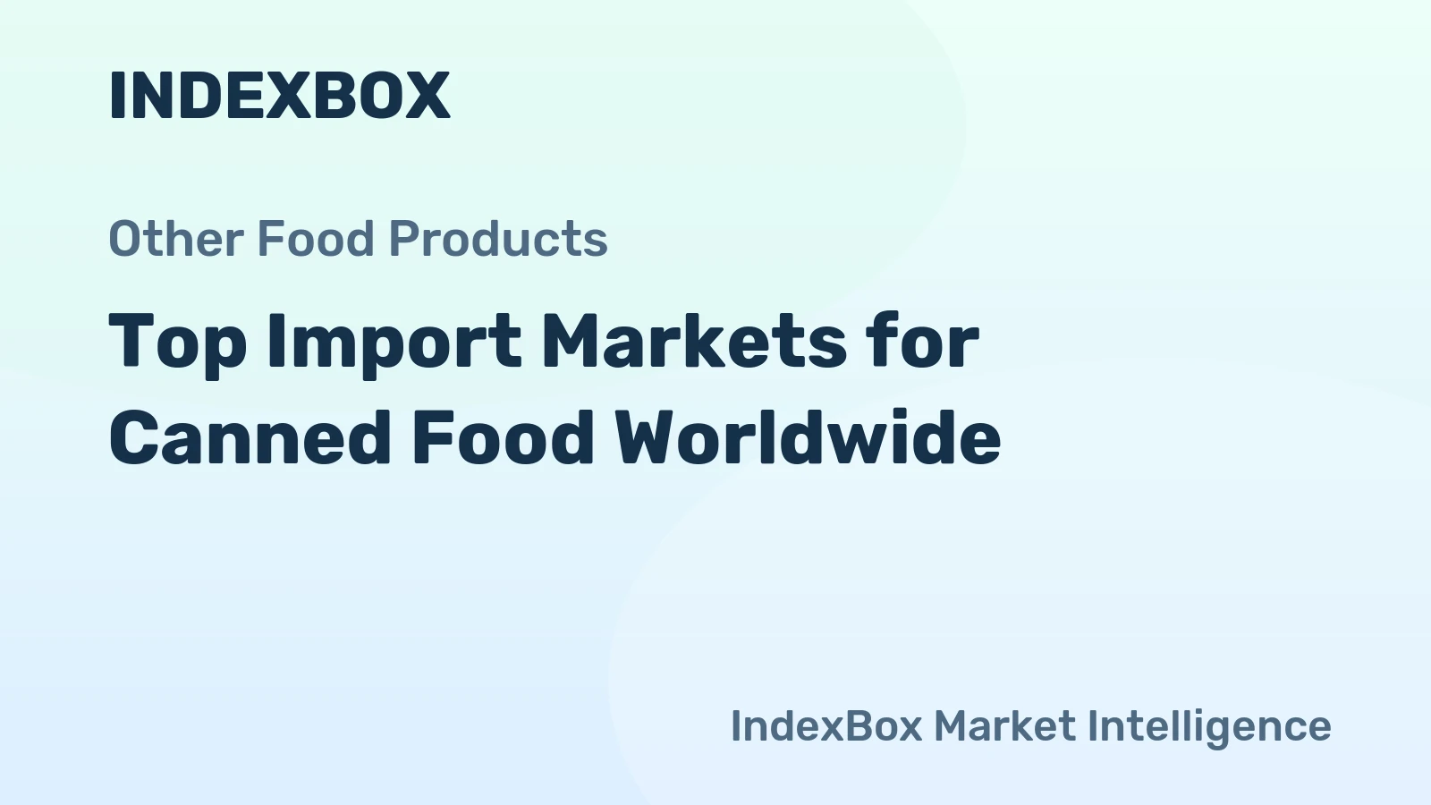 Top Import Markets for Canned Food Worldwide