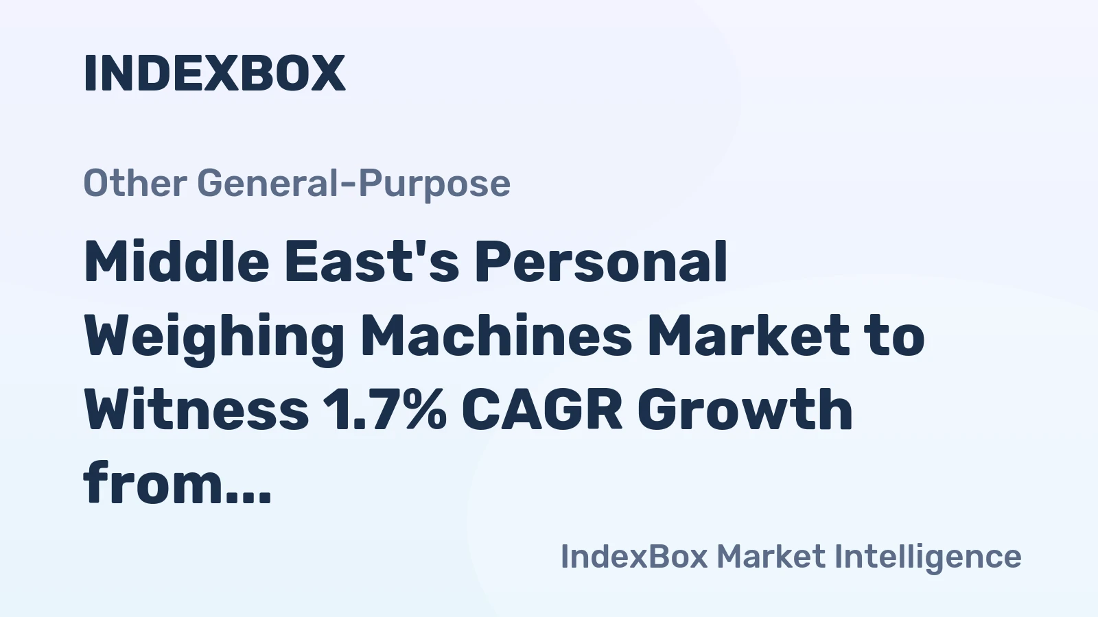 Middle East's Personal Weighing Machines Market to Witness 1.7% CAGR Growth from 2024 to 2035