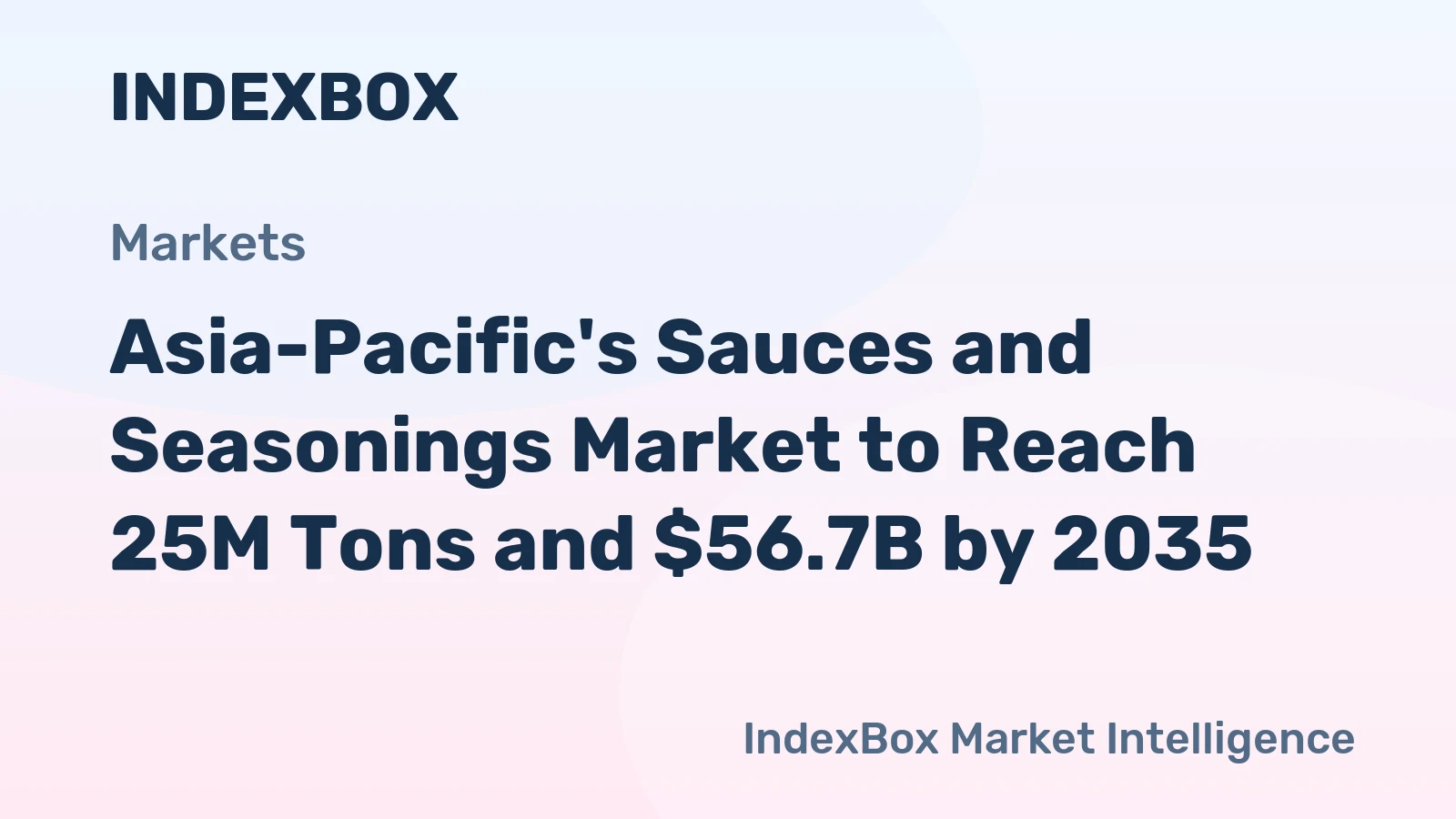 Asia-Pacific's Sauces and Seasonings Market to Reach 25M Tons and $56.7B by 2035