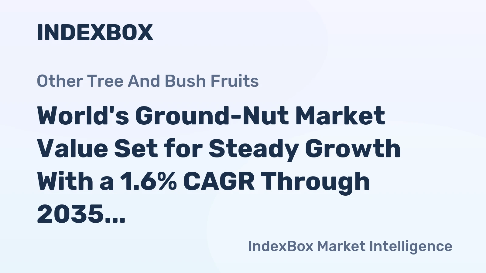 World's Ground-Nut Market Value Set for Steady Growth With a 1.6% CAGR Through 2035