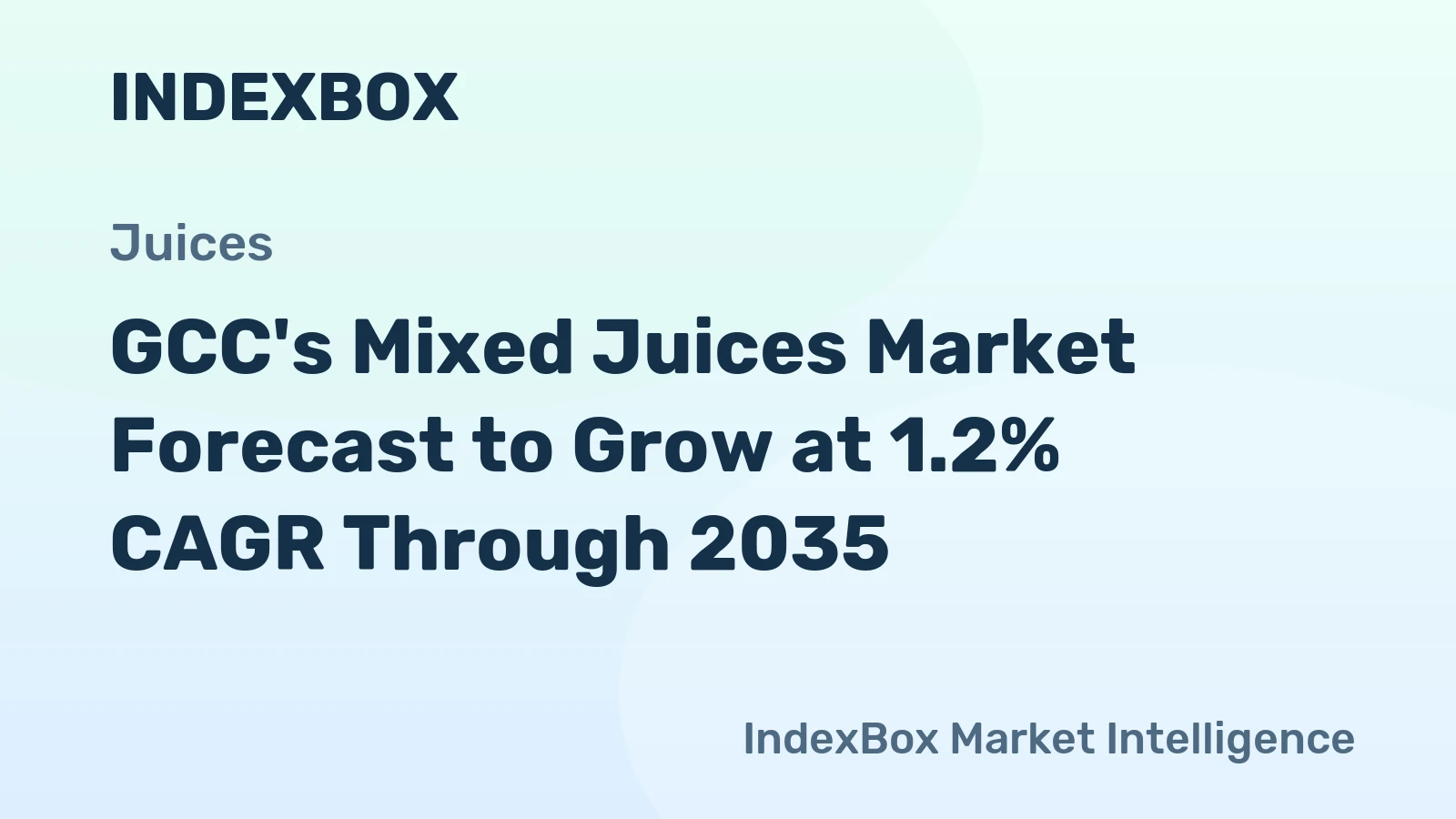 GCC's Mixed Juices Market Forecast to Grow at 1.2% CAGR Through 2035