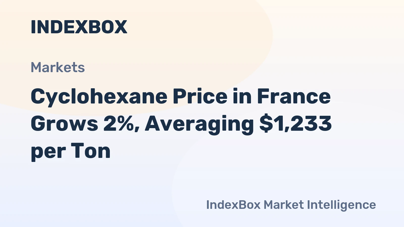 Cyclohexane Price in France Grows 2%, Averaging $1,233 per Ton