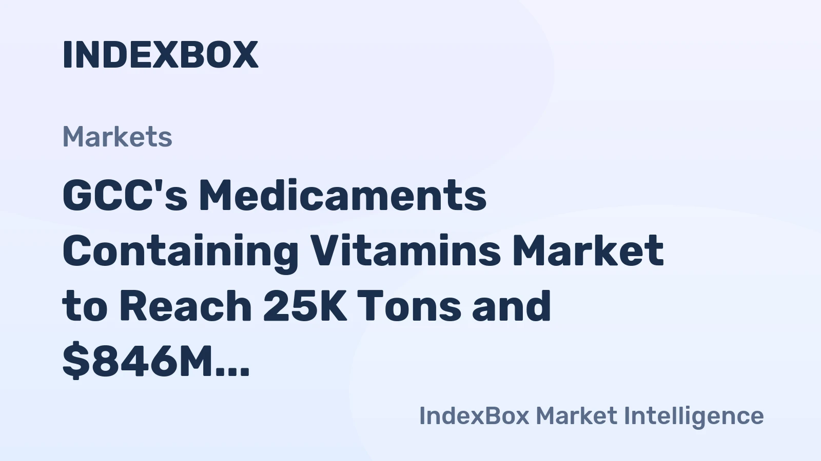 GCC's Medicaments Containing Vitamins Market to Reach 25K Tons and $846M by 2035
