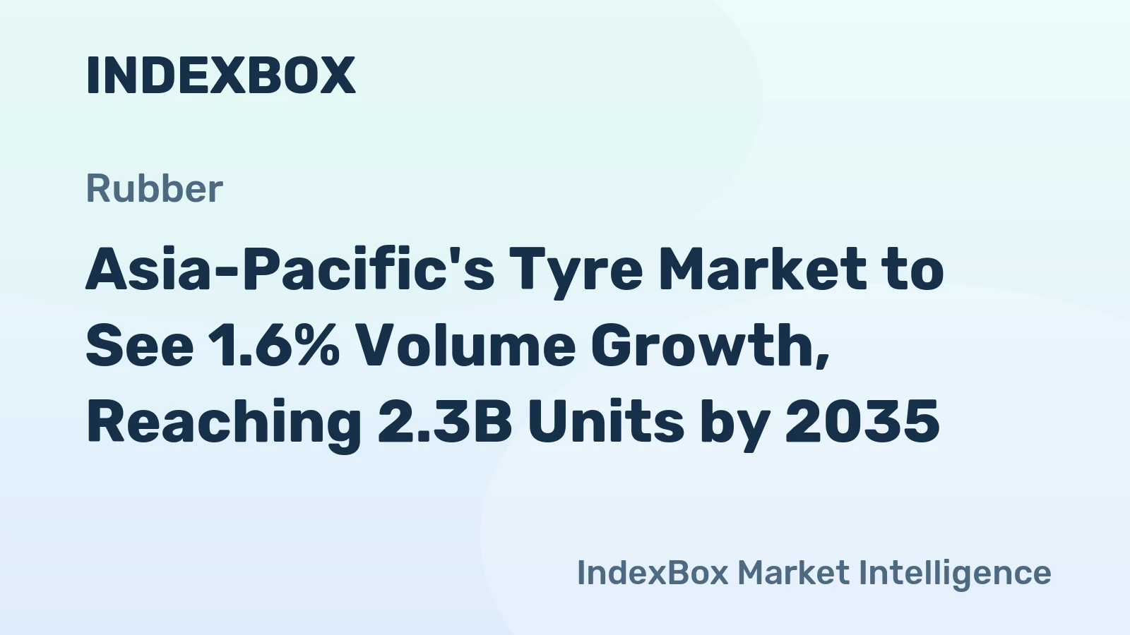 Asia-Pacific's Tyre Market to See 1.6% Volume Growth, Reaching 2.3B Units by 2035