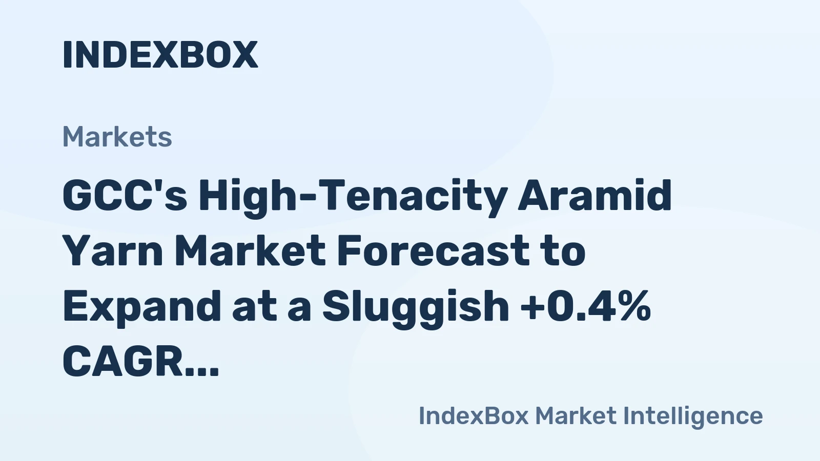 GCC's High-Tenacity Aramid Yarn Market Forecast to Expand at a Sluggish +0.4% CAGR Through 2035