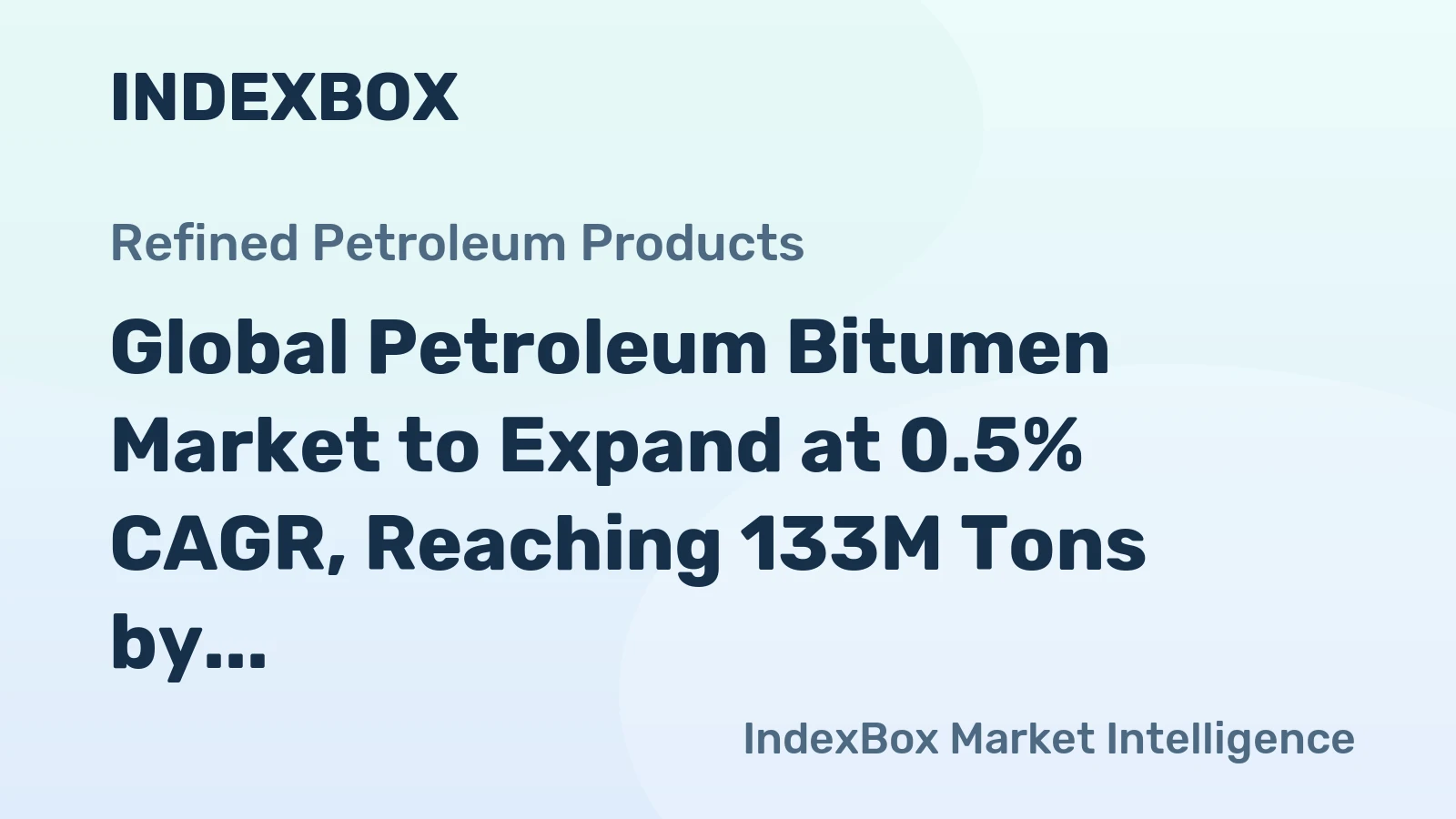 Global Petroleum Bitumen Market to Expand at 0.5% CAGR, Reaching 133M Tons by 2035