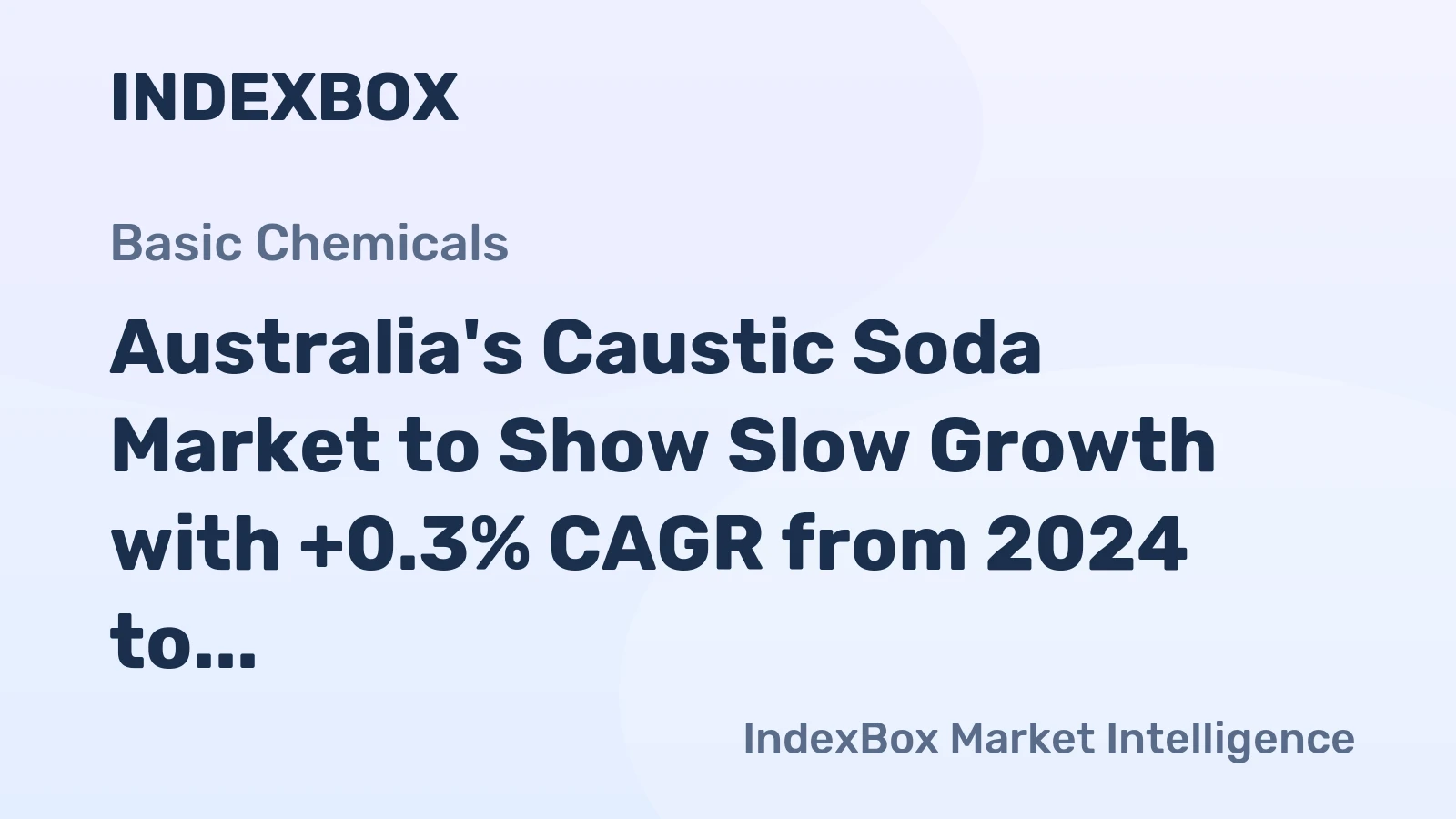 Australia's Caustic Soda Market to Show Slow Growth with +0.3% CAGR from 2024 to 2035