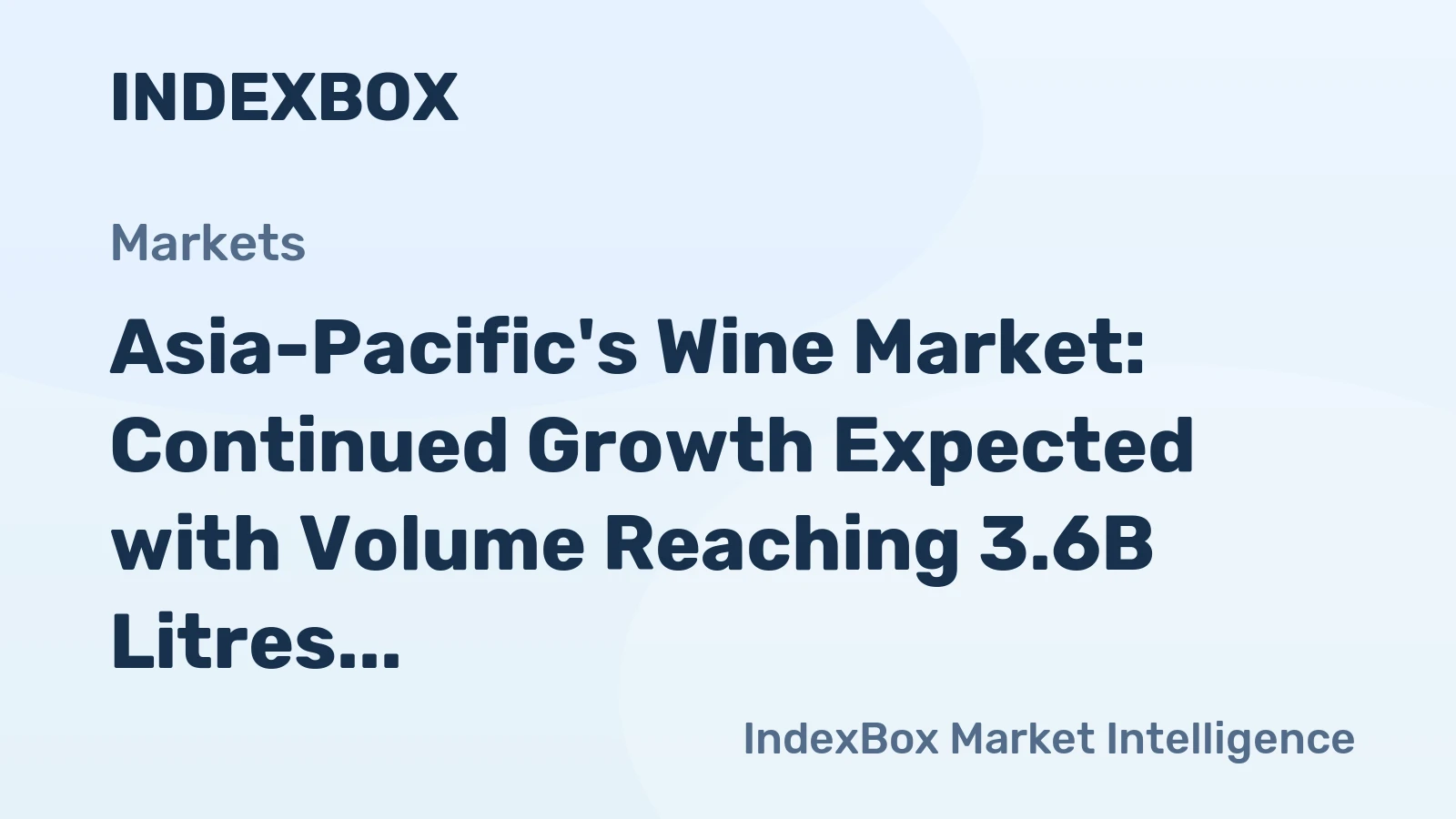 Asia-Pacific's Wine Market: Continued Growth Expected with Volume Reaching 3.6B Litres and Value Reaching $16.9B by 2035