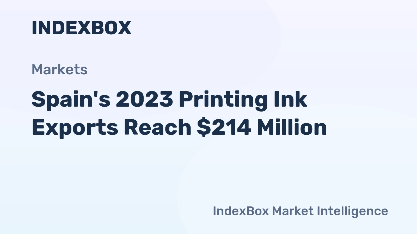 Spain's 2023 Printing Ink Exports Reach $214 Million