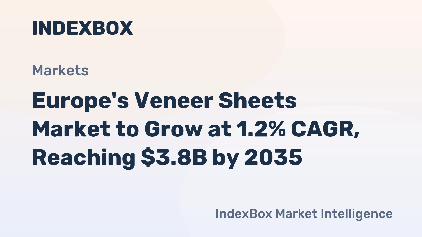Europe's Veneer Sheets Market to Grow at 1.2% CAGR, Reaching $3.8B by 2035