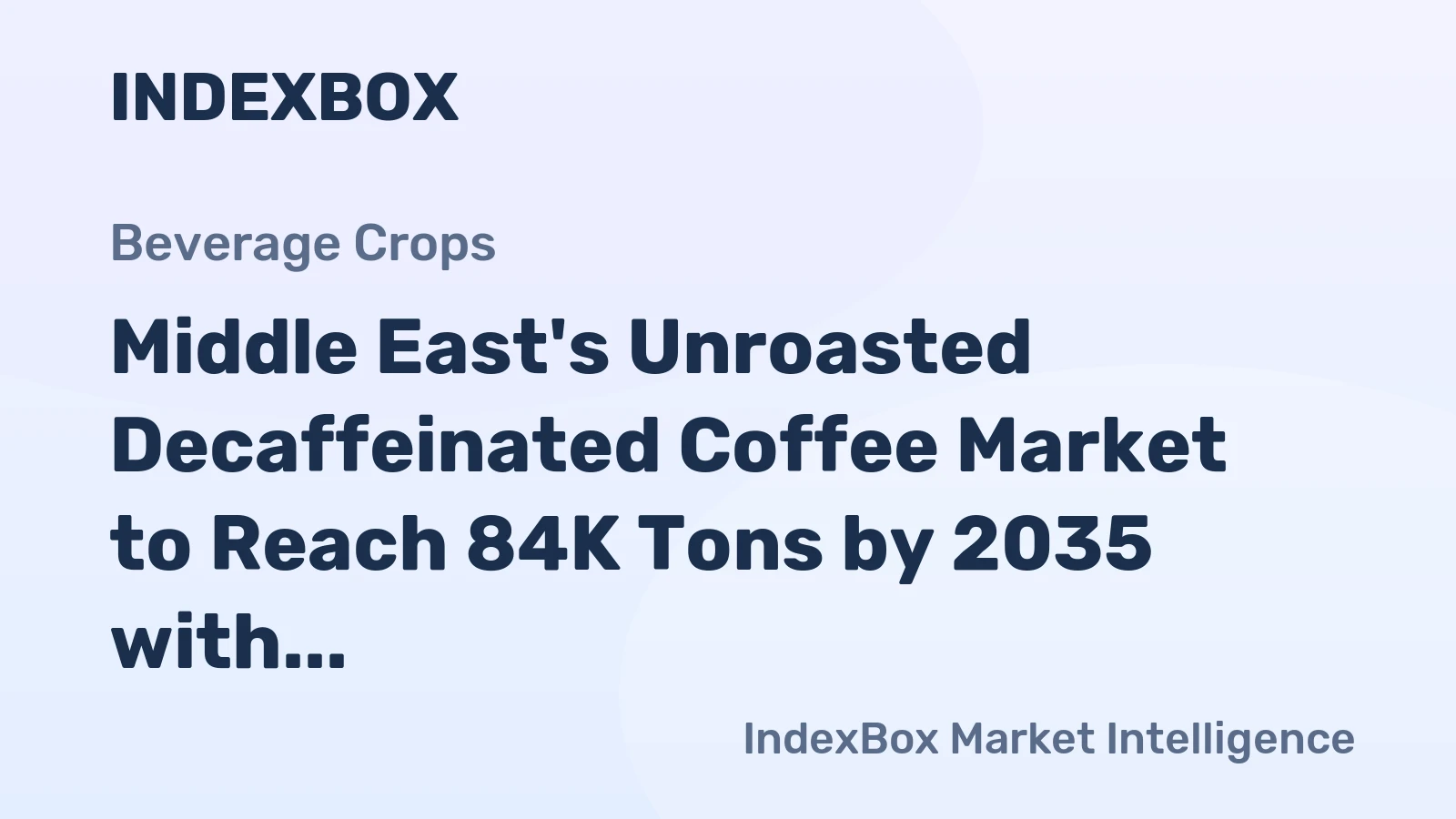 Middle East's Unroasted Decaffeinated Coffee Market to Reach 84K Tons by 2035 with +1.4% CAGR
