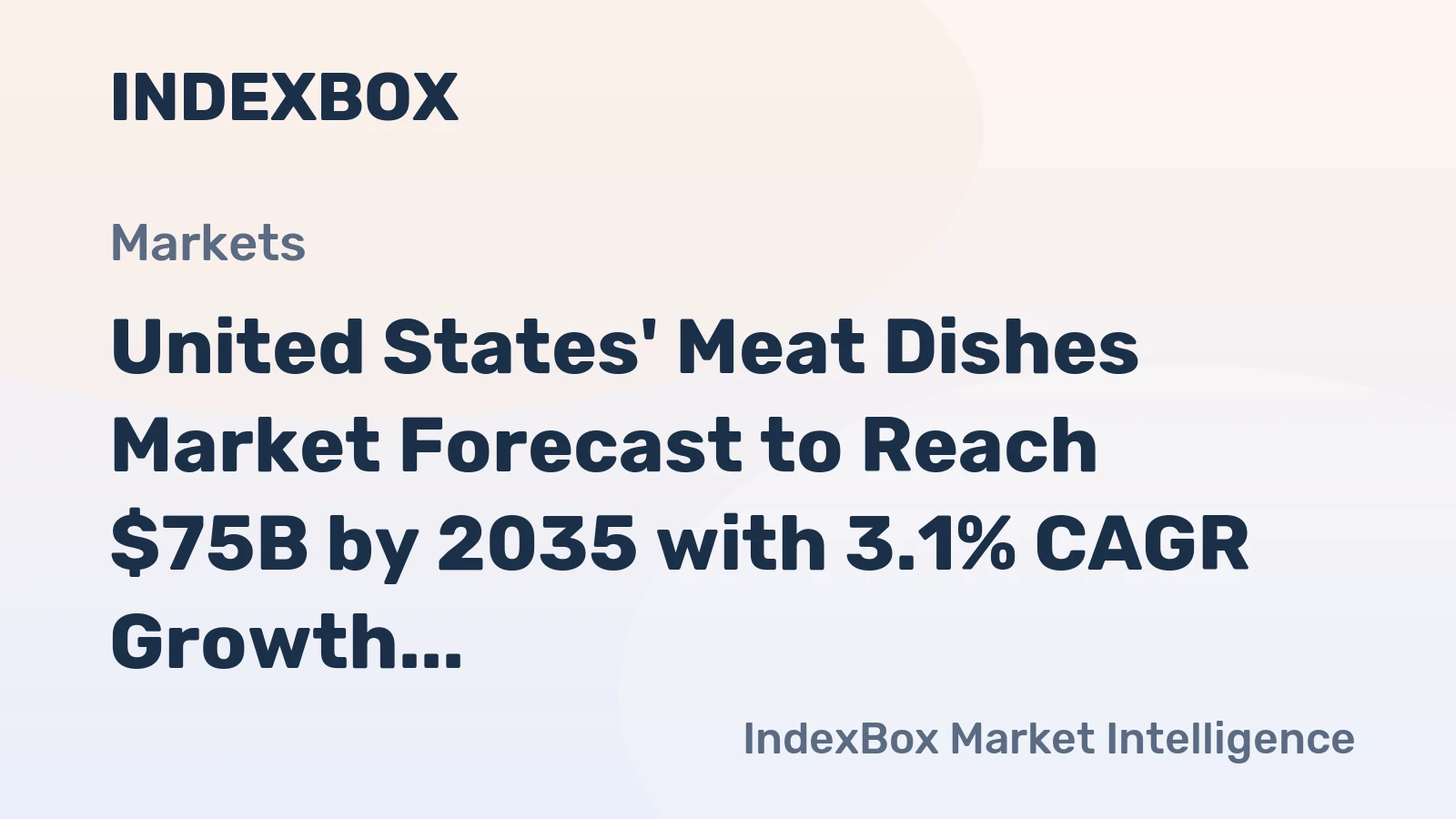 United States' Meat Dishes Market Forecast to Reach $75B by 2035 with 3.1% CAGR Growth